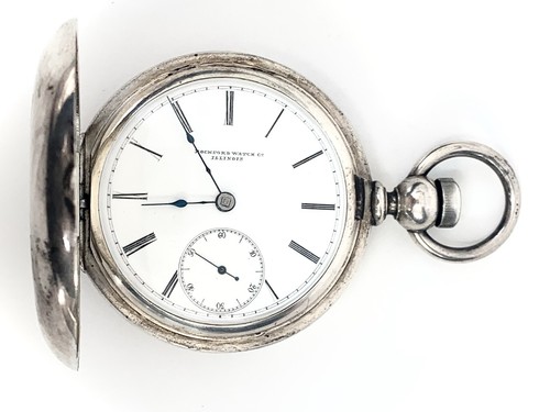 FANCY Vintage 1880 COIN SILVER ROCKFORD 18s FULL-HUNTER Model 1 POCKET ...