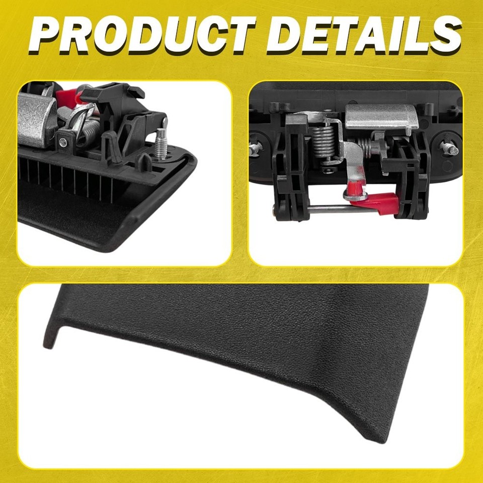 LH Door Handle Rear Driver Plastic Exterior Black For 2007-2016 Jeep ...