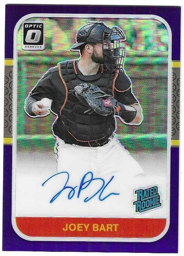 Joey Bart 2021 DONRUSS OPTIC 1987 RATED ROOKIE AUTOGRAPH CARD Pirates ...