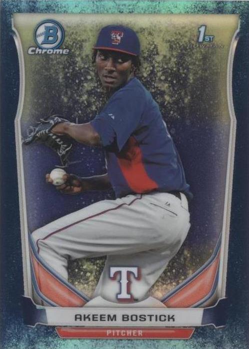2014 Bowman Chrome - Prospects Akeem Bostick #BCP6 Bubbles Refractor ...