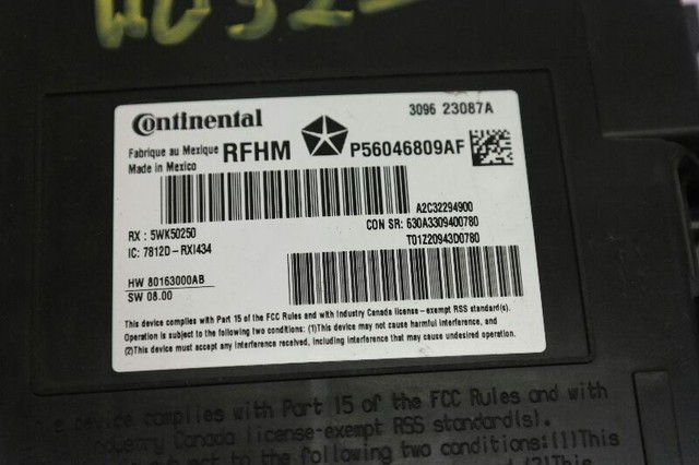 2013 Dodge Dart Keyless Entry Module P56046809af for sale online | eBay