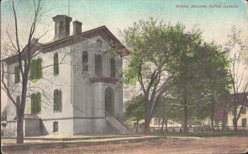 antique DE PUE DEPUE Illinois IL School postcard | eBay