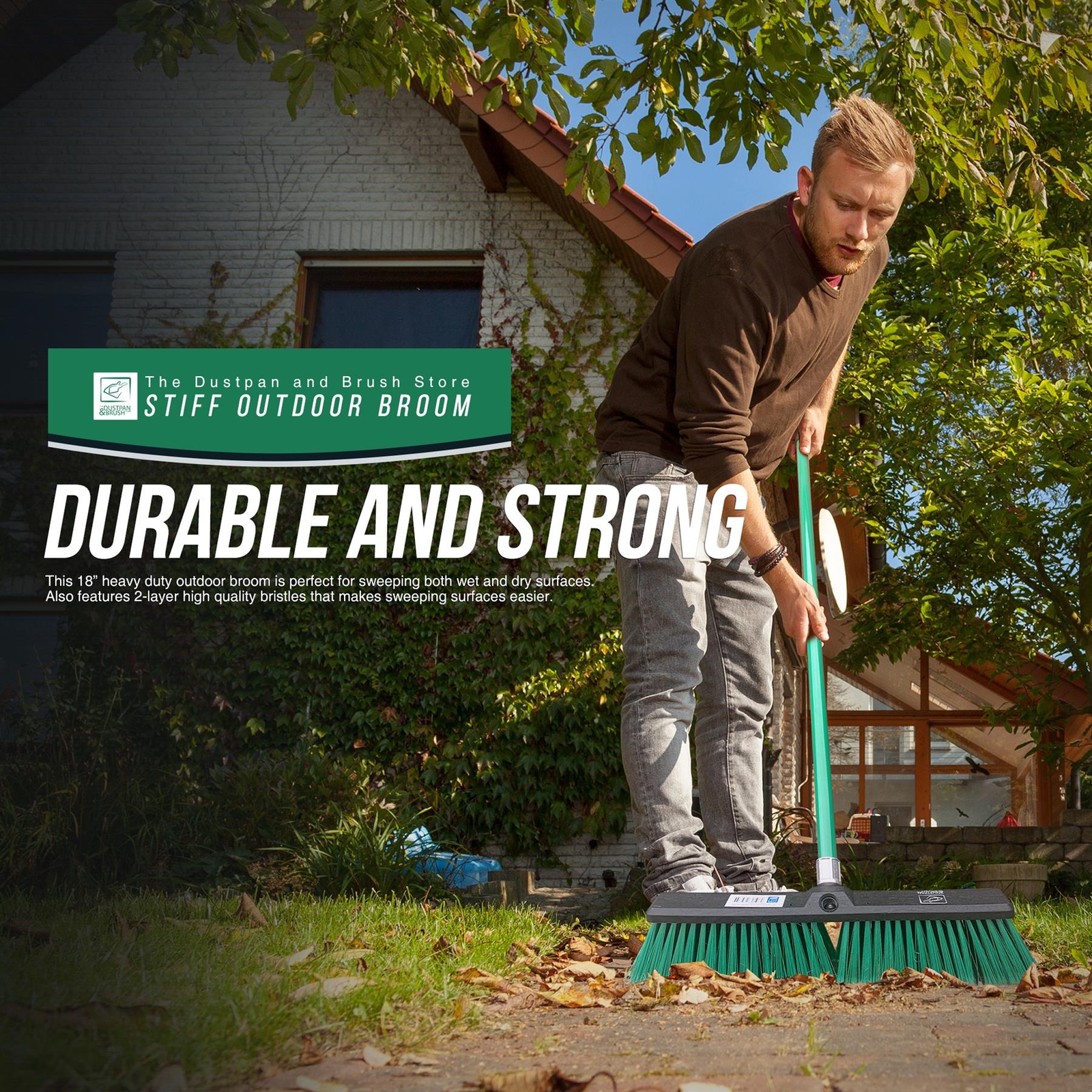 INDUSTRIAL HEAVY DUTY YARD BROOM BUILDERS YARD FARMERS STABLE BROOM ...