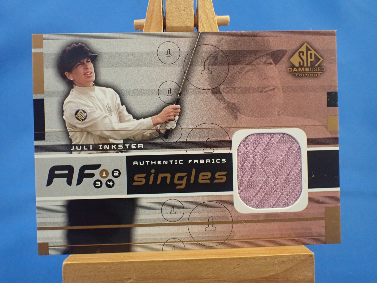 Juli Inkster SP Game Used Golf 2003 Authentic Fabrics Singles AF | eBay