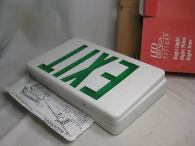 Crescent LED EXIT SIGN eclipse 2001 Series AC Green LED Genlyte Thomas ...