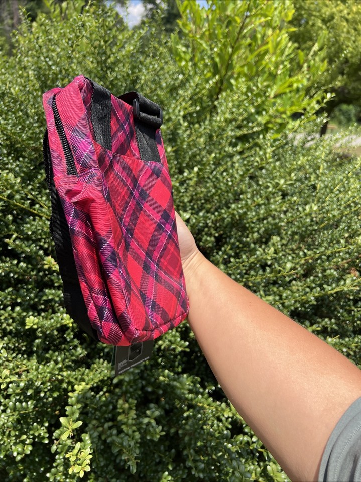 NEW Puma Festival Crossbody Bag Red & Pink Plaid | eBay