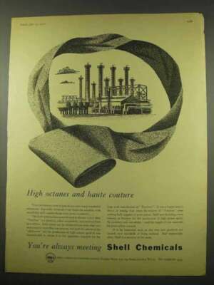 1956 Shell Terylene Ad - High Octanes Haute Couture | eBay