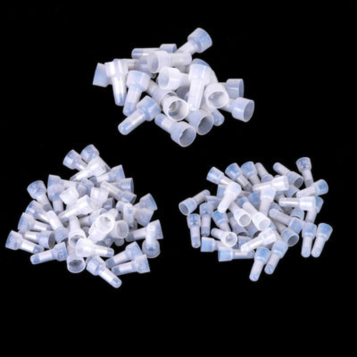 50pcs Closed End Crimp Caps Electrical Wire Cable Terminals Connectors ...