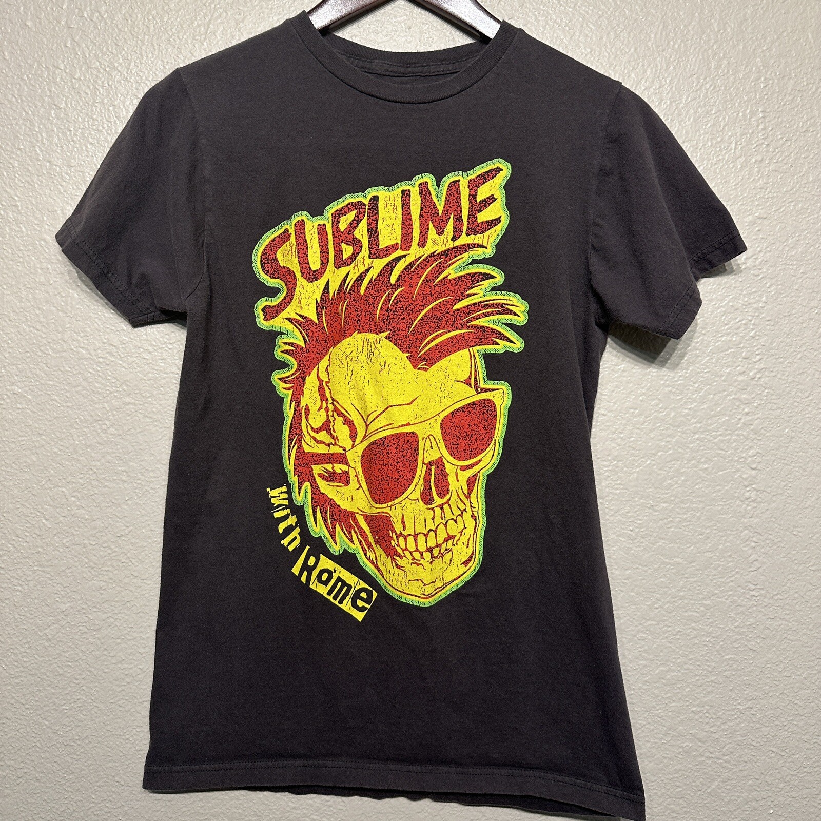 Unisex Faded Black Sublime With Rome Tour Shirt - Sma… - Gem