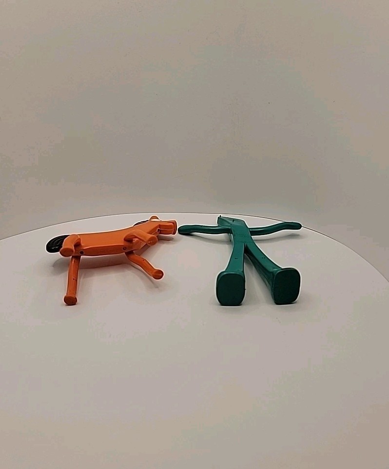 Vintage Gumby and Pokey Toys Set 6" Bendable Figures Trendmasters Prema ...