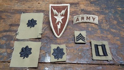 Desert Storm vintage US Army 3rd Signal Bde patch tab & uniform rank ...