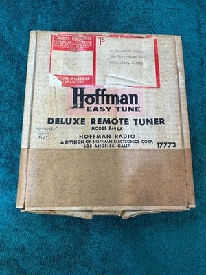 1950's vintage NOS Hoffman Halo tube Television Easy Tune TV remote ...
