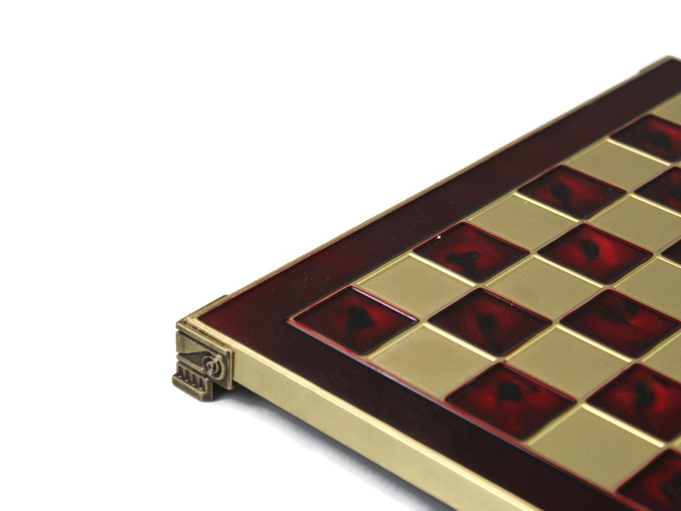 Metal Chess Set Ruby Red With Chess Pieces 11'' 200R | eBay