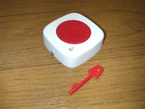 White Panic Button Personal Attack Alarm Series - Latching or Non ...