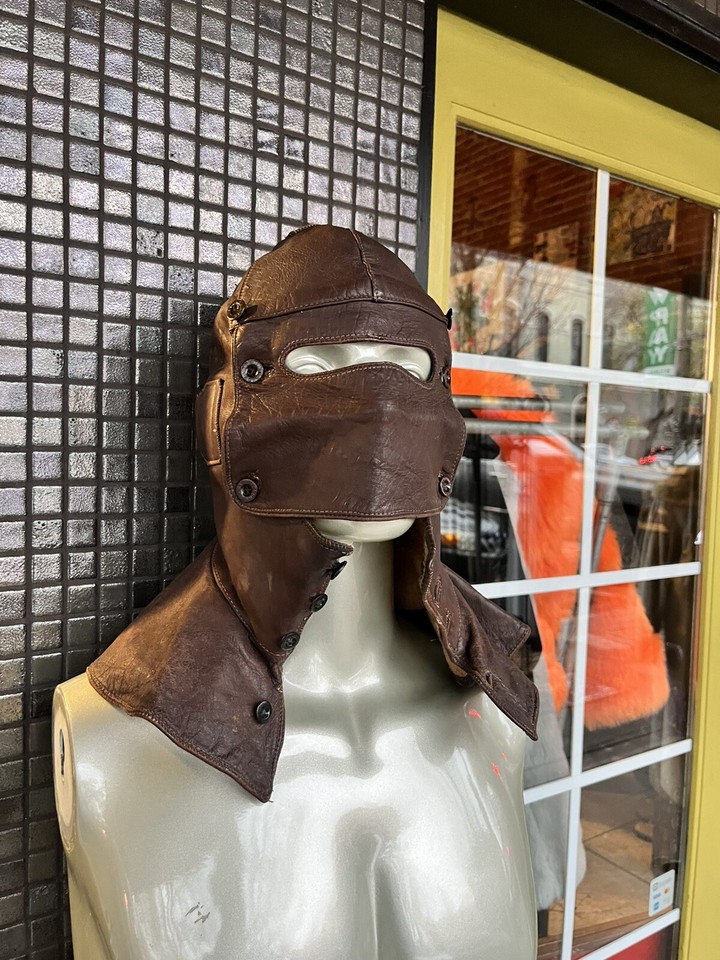 Soviet Leather Cyclops Mask Antique Militaria Aviation/ Civilian/ Navy ...