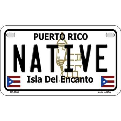 Native Puerto Rico Novelty Metal Motorcycle Plate MP-6866 | eBay