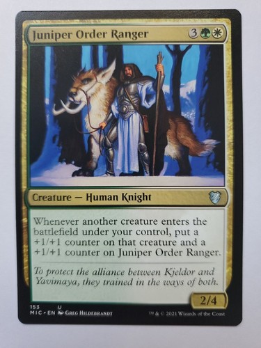 MTG Magic The Gathering Card Juniper Order Ranger Creature Human Knight ...