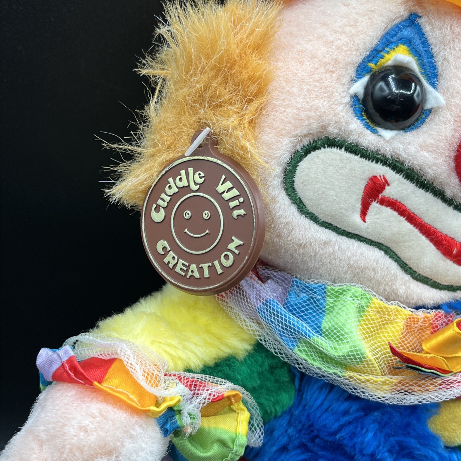 Vintage 1989 Cuddle Wit Creation Circus Clown Doll Rainbow Plush Toy | eBay