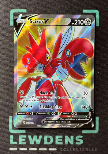 Scizor V - 183/189 - Full Art Ultra Rare - SWSH Darkness Ablaze ...