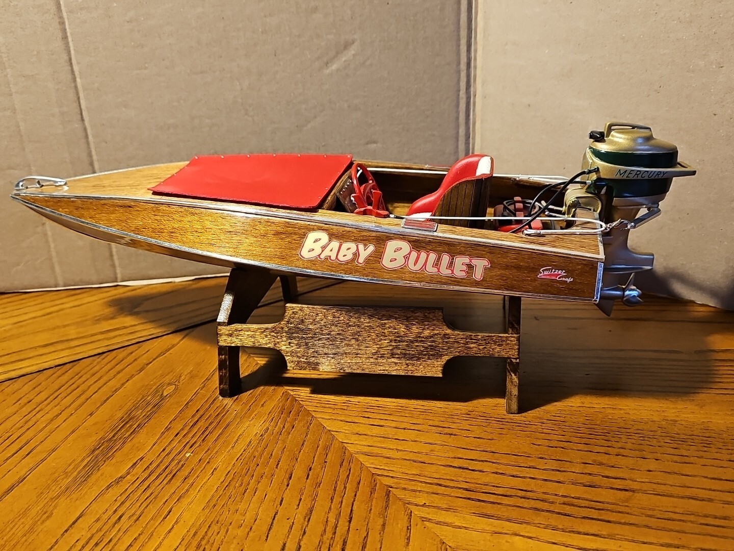 1954 Switzer Craft Baby Bullet & Mercury 20H Scratch Built Model Boat K ...