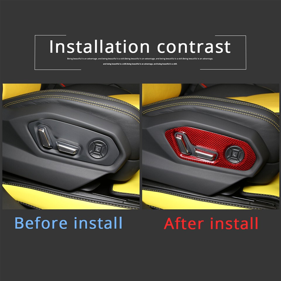 Red Carbon Seat adjustment button panel Cover trim For Lambor*ghini ...