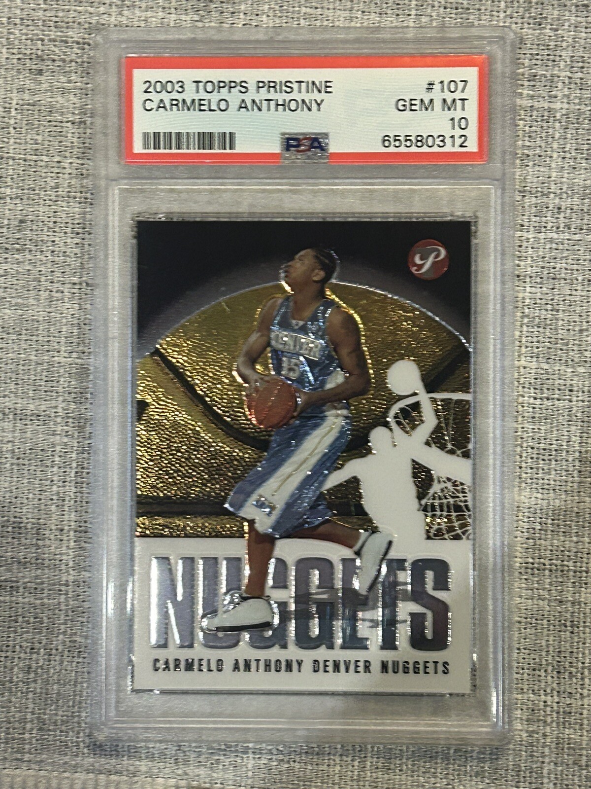 2003-04 Topps Pristine 107 Carmelo Anthony Rookie Card PSA 10 Gem MINT ...