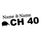 CUSTOM NAME UHF RADIO CHANNEL NUM CARAVAN STICKER Decal Car Vinyl ...