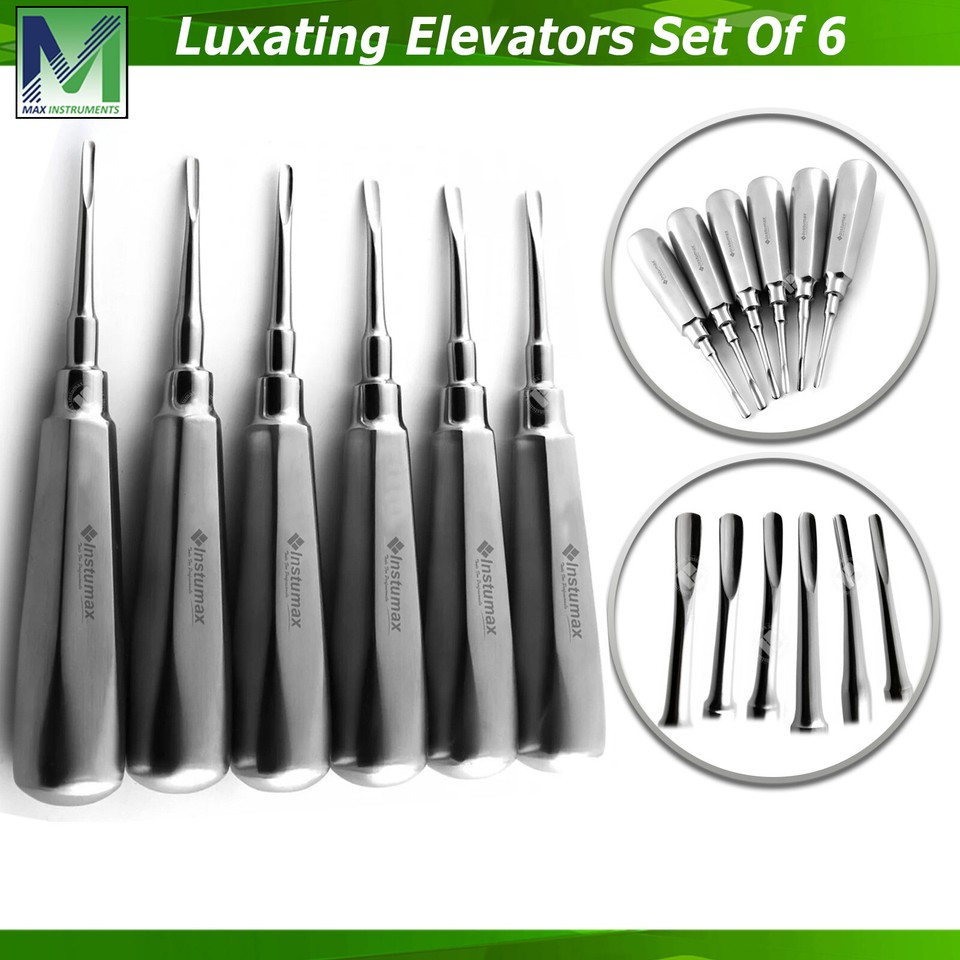 Dental Tooth Extract Surgery Tool Kit Luxating Elevators Forceps ...