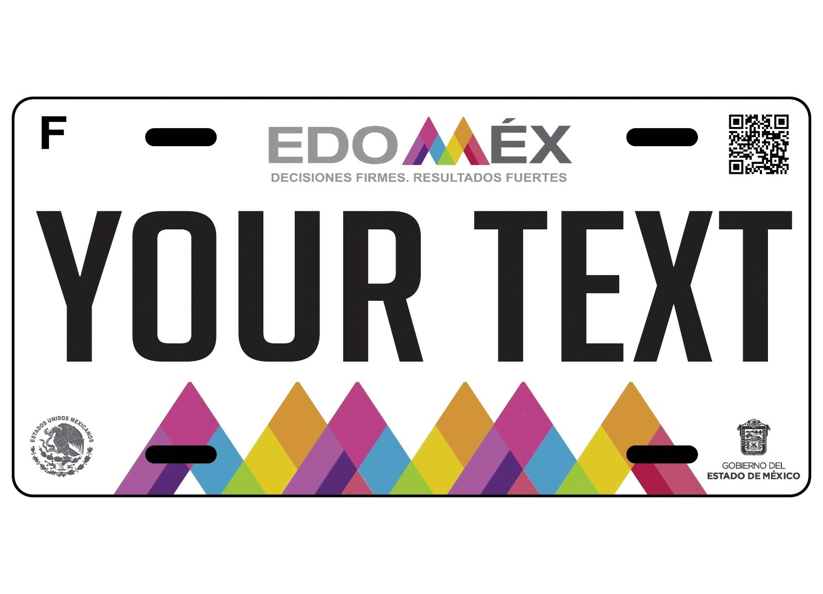 Estado de Mexico Car Plate aluminum License Plate Mexican Mexico ...