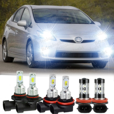 For Toyota Prius 2010-2015 6500K LED Headlight High Low + Fog Light ...