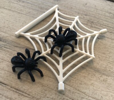 Lego White Spider Web w/ Black Spiders | eBay