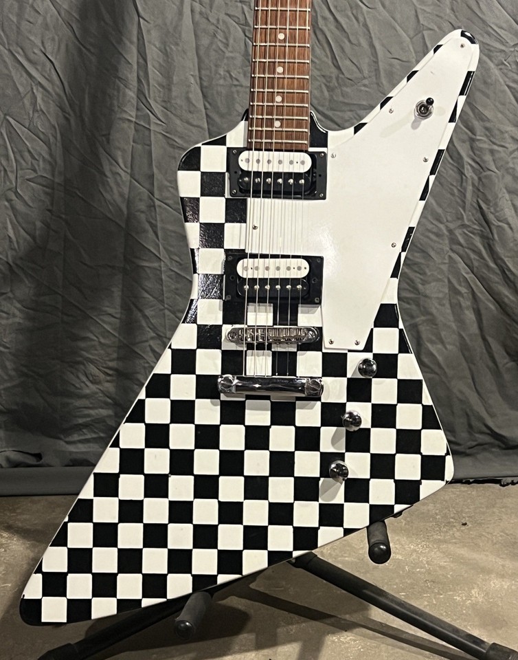 Hamer Slammer Checker Board Electric Guitar Explorer Body Cheap Trick ...
