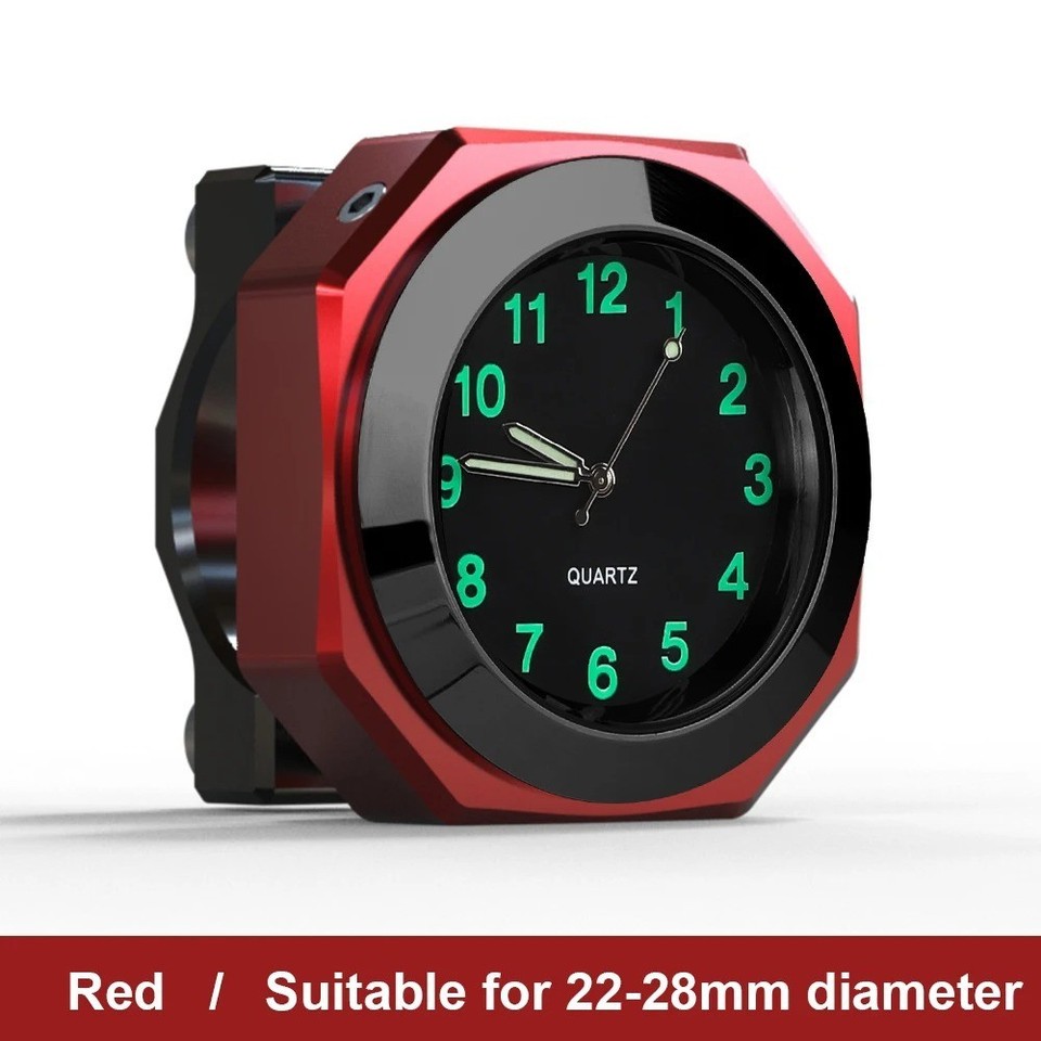 Universal 22-28mm Waterproof Motorcycle Bike Handlebar Clock Mount ...