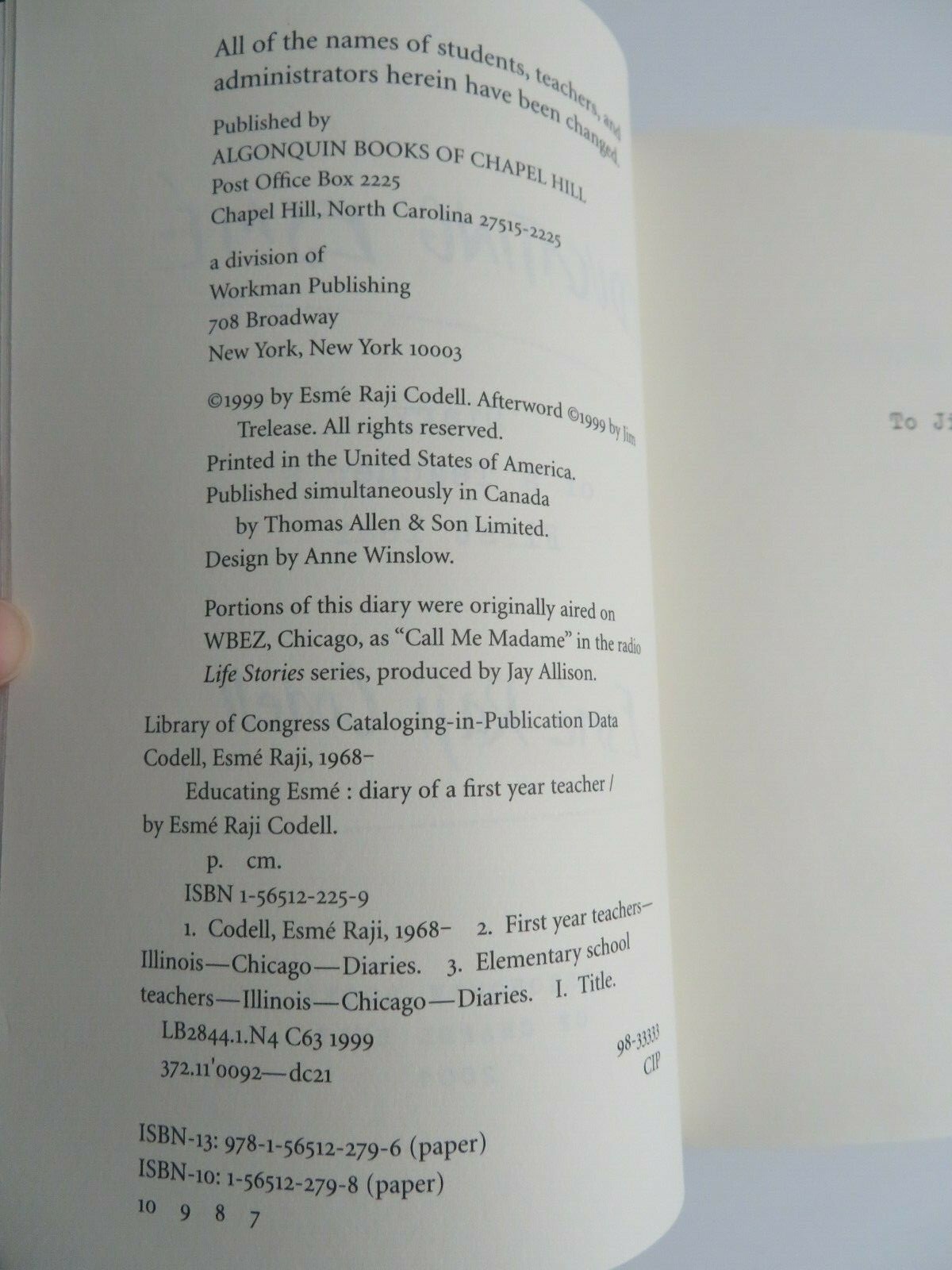 Educating ESME, Diary of a Teacher's First Year,Paperback by Esme Raji ...