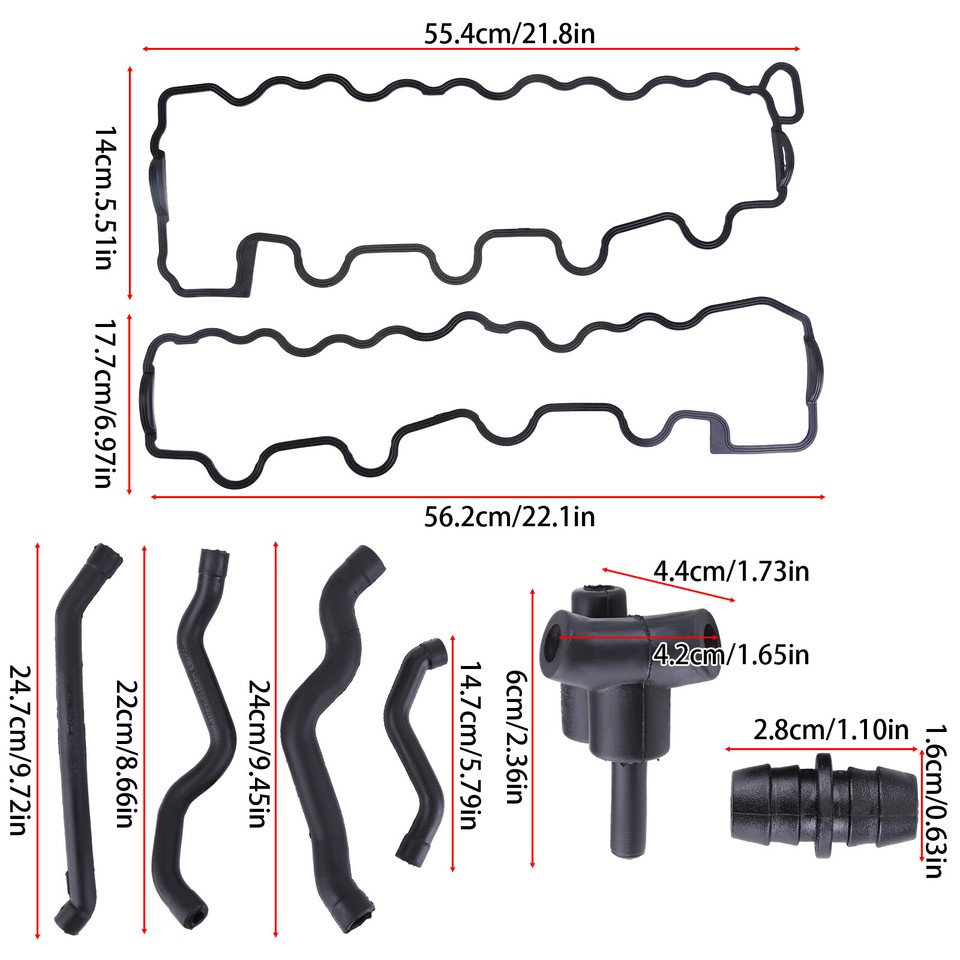 Valve Cover Gasket &Crank Case Hose Kit For Mercedes-Benz W163 W202 ...