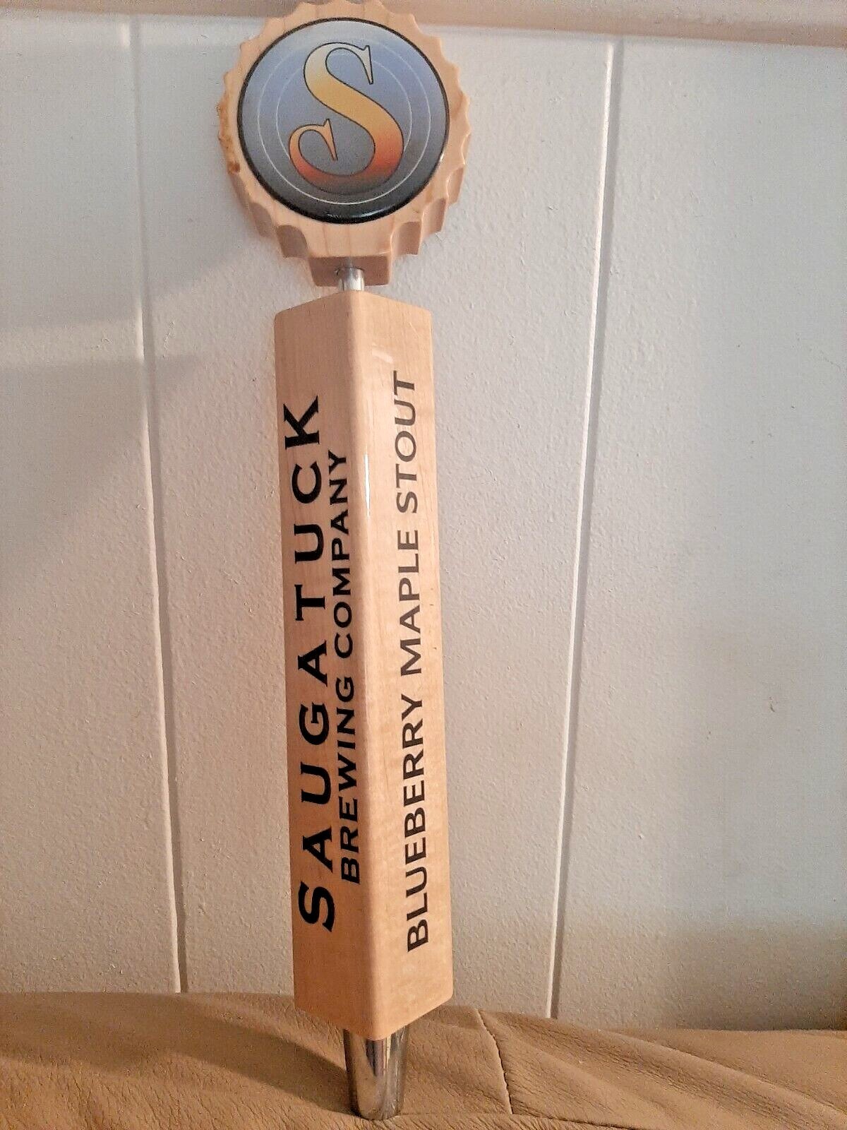 saugatuck brewing blueberry maple stout taphandle..... fast free ...