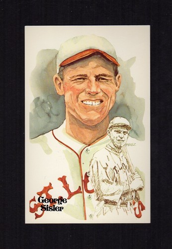 #25 GEORGE SISLER, Browns/Braves+ ~ Perez-Steele Hall of Fame postcard ...