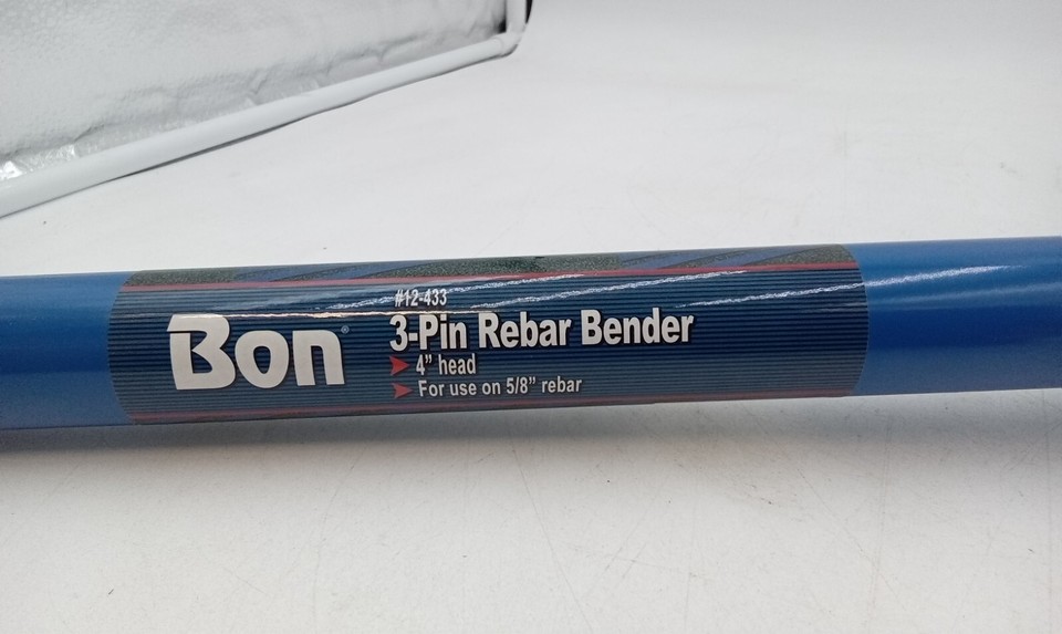 Bon Tool 3-Pin Rebar Bender Heavy Duty Steel Manual Concrete ...
