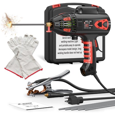 GZ GUOZHI 130A Portable Handheld Stick ARC Welder- 110V IGBT Inverter ...