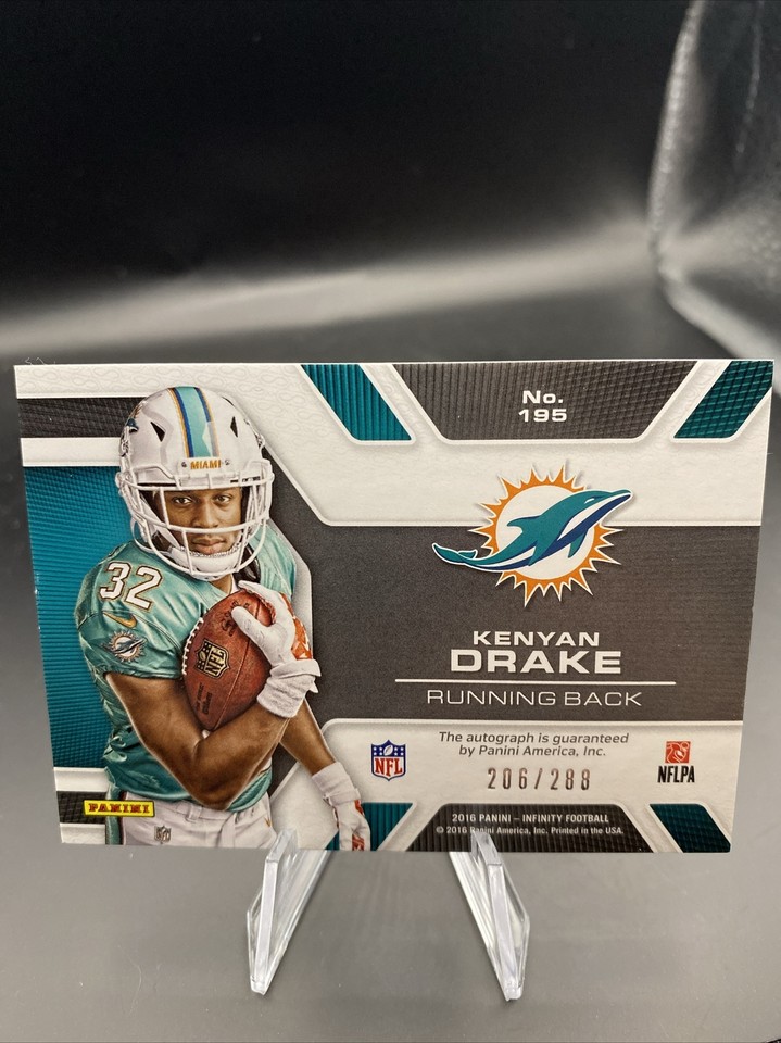 Kenyan Drake 2016 Panini Infinity Football Rookie On Card Auto /288 | eBay
