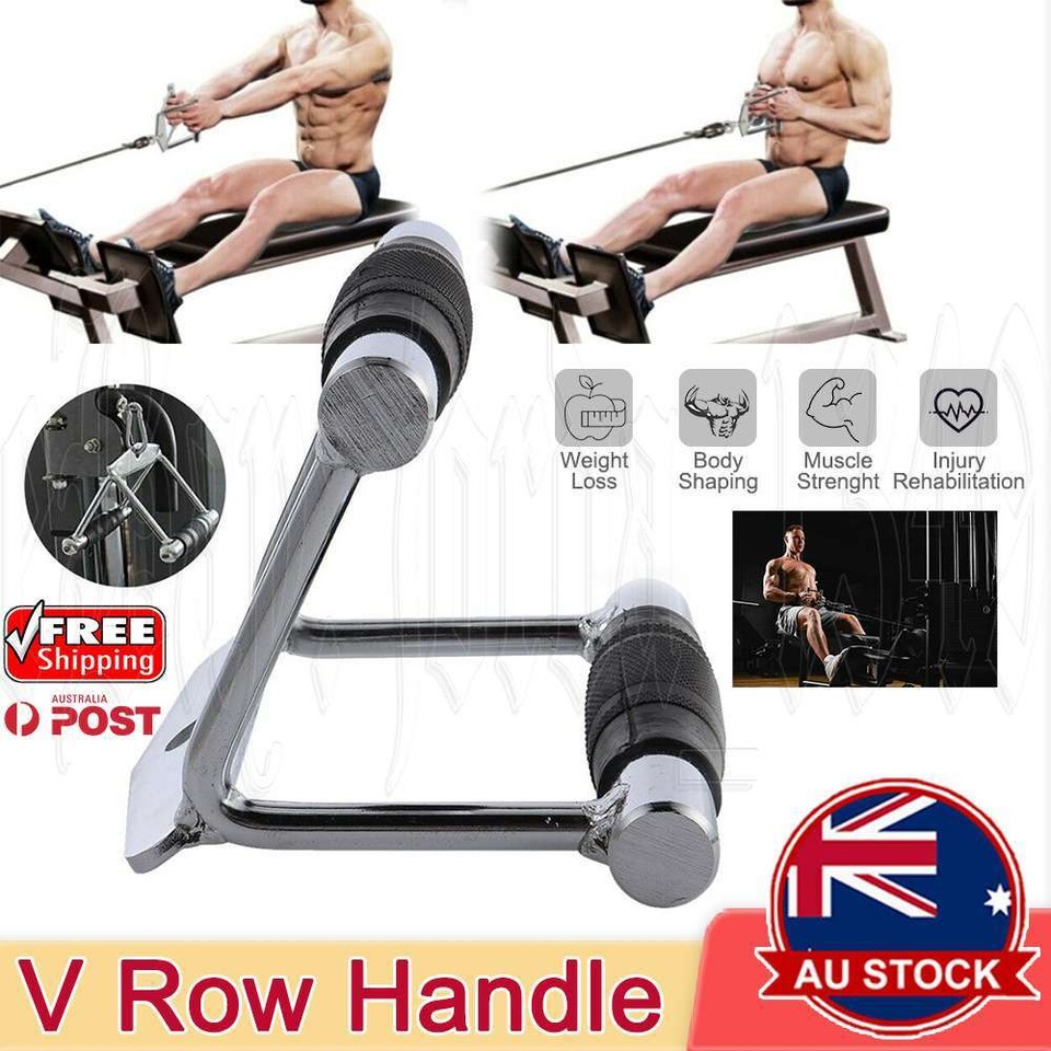 Triangle Close Grip Bar Gym Cable Attachment Back Workout Seated V Row ...