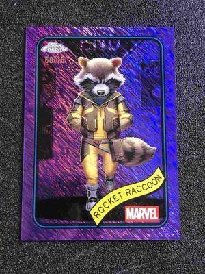2025 Topps Chrome Marvel #120 Rocket Raccoon Purple Shimmer 60/75 | eBay