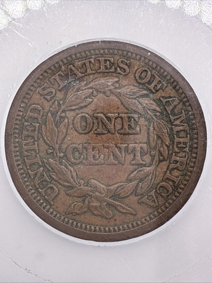 1848 - ICG AU50 Braided Hair Large Cent | eBay