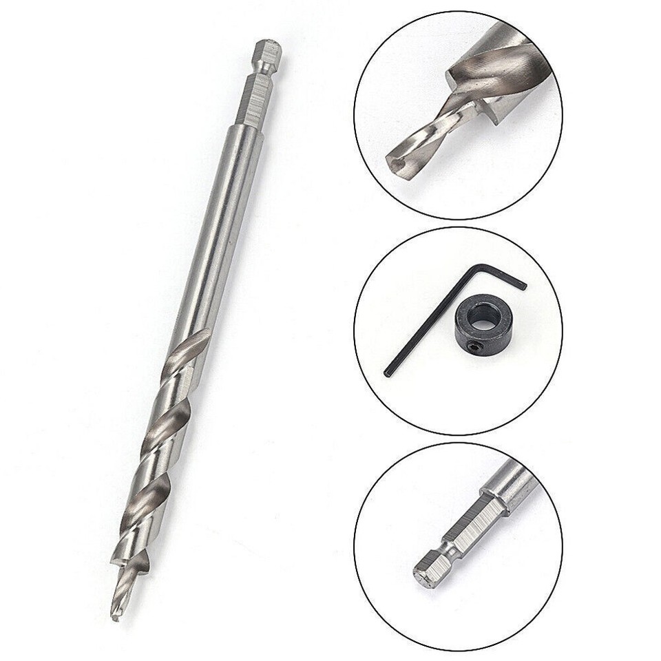 Turn Step Drill Bit for Pocket Hole Drill Jig Guide Compatible and ...