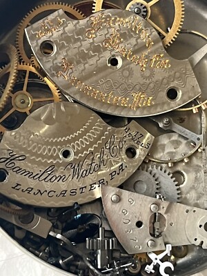 Antique Pocket Watch Movement Part and Repair Hamilton Lancaster | eBay