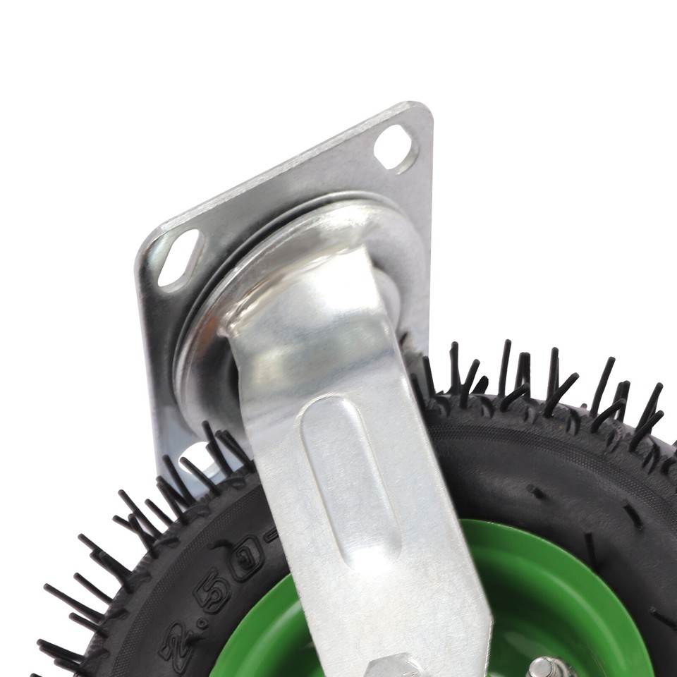 4pcs Pneumatic Air Tire Wheels 2 Rigid 2 Swivel HD Farm Cart Caster ...