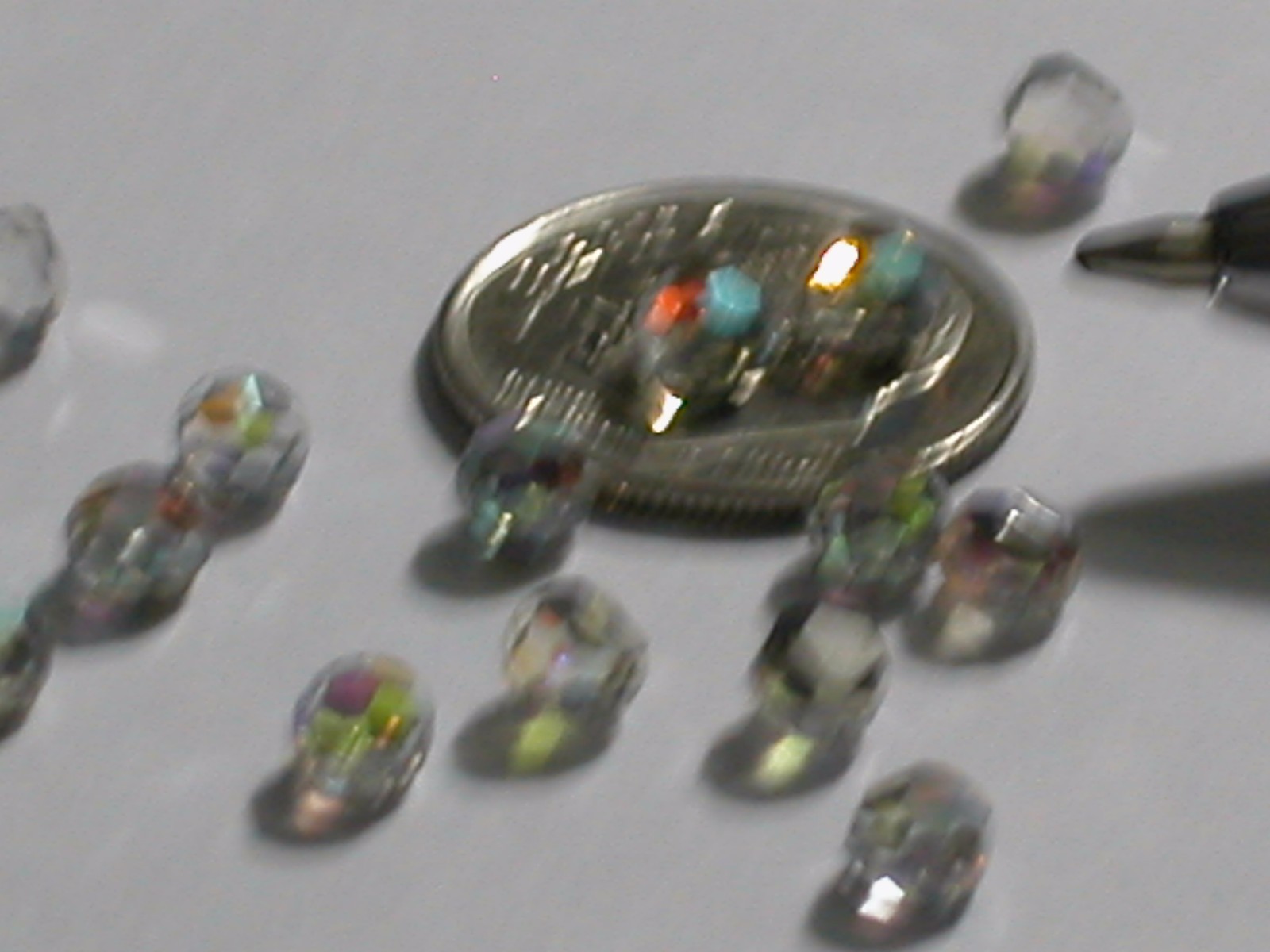 10pc* Miniature little glass magic fairy bubble crystal balls vitrail ...