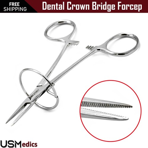 Dental Crown & Bridge Holding Forcep With Ring 13cm Locking Features ...