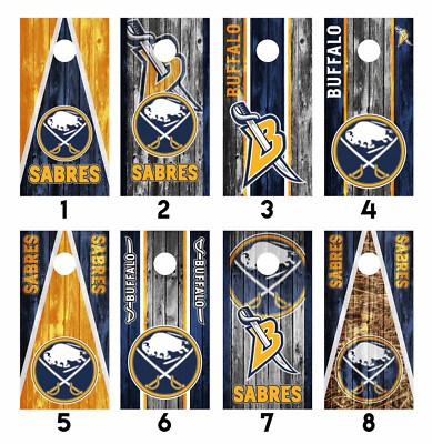Buffalo Sabres Cornhole Wrap Skin Decal Vinyl Sticker MANY DESIGNS SK63 ...