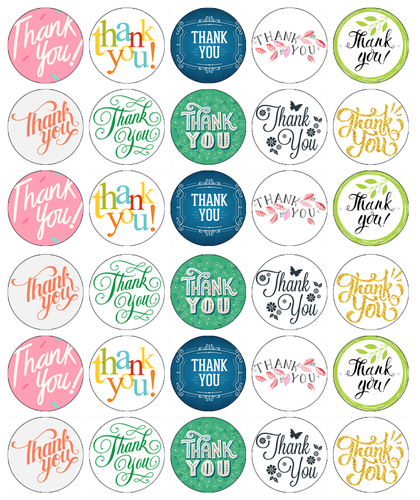 30x Thank You Cupcake Toppers Edible Wafer Paper Fairy Cake Toppers | eBay
